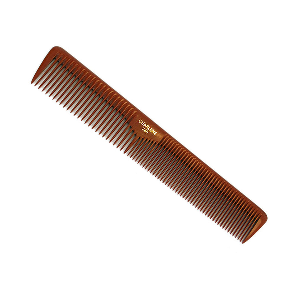 Bone Comb (#240) - Standard Tapered Cutting Comb with Mixed Tooth-Spac ...
